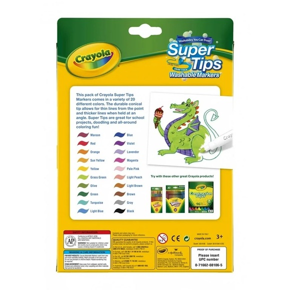 Crayola | Office | Crayola Super Tips Markers 2 Pack | Poshmark